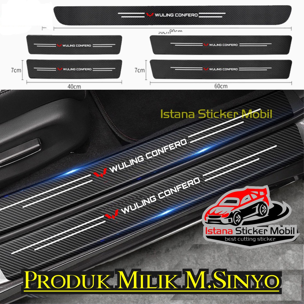 Jual sticker pengaman mobil wuling confero sticker karbon 3d pelindung ...