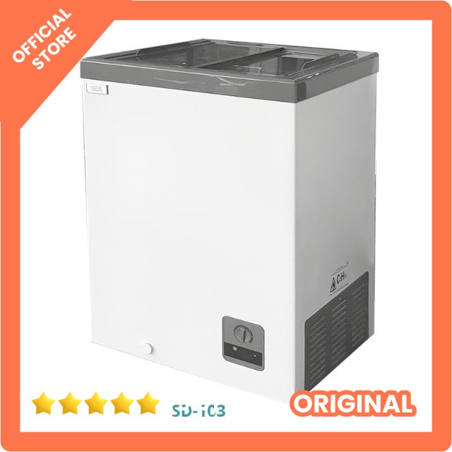 Jual GETRA FREEZER GEA SD-103 SLIDING FLAT GLASS ICE CREAM KULKAS ...