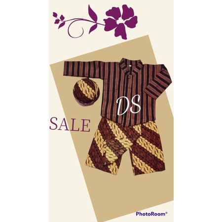 Jual 100% realpict Setelan Baju Surjan Lurik Anak// Baju Lurik + celana ...