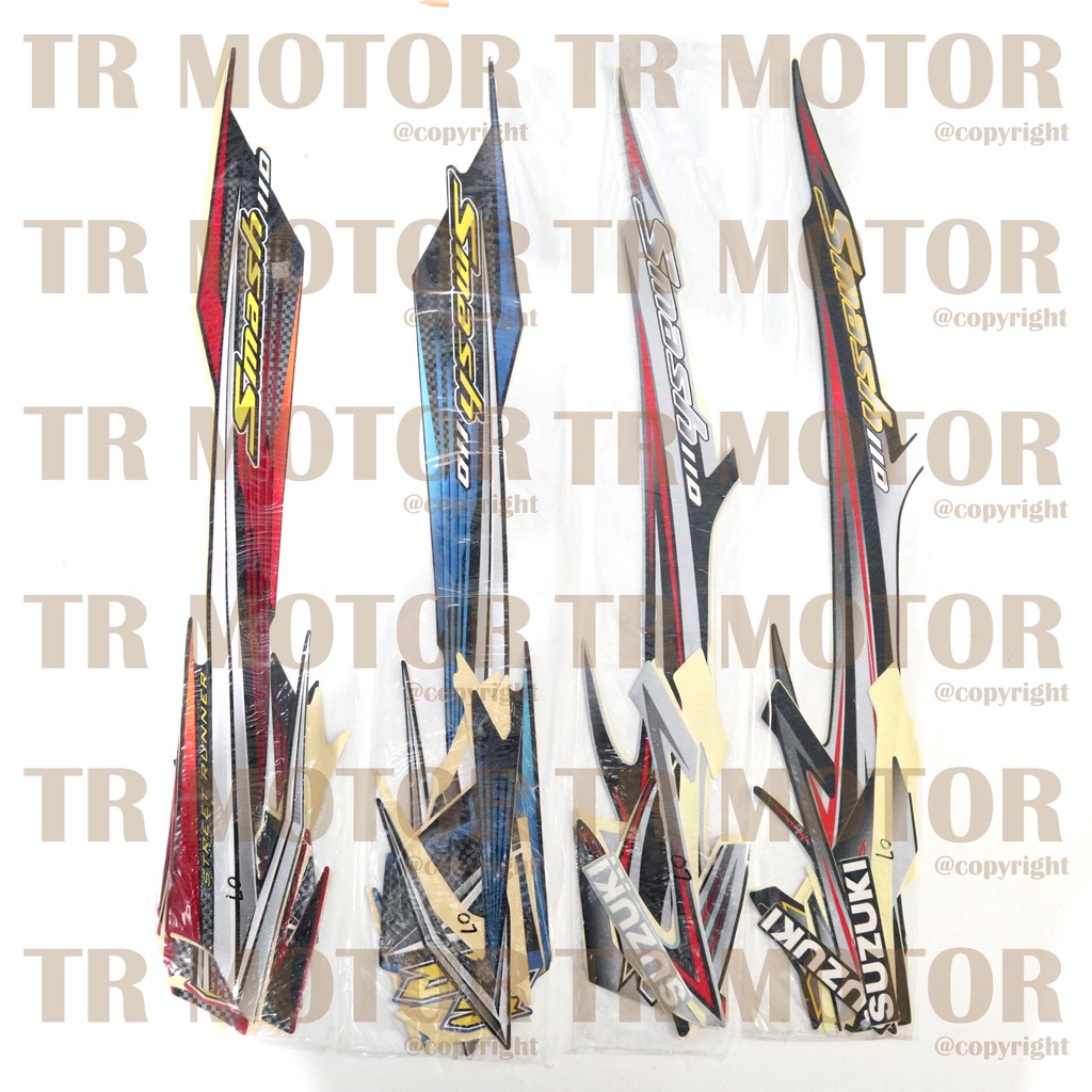 Jual Stiker Motor Smash 110 New 2007 Sticker Striping Lis Full Set ...