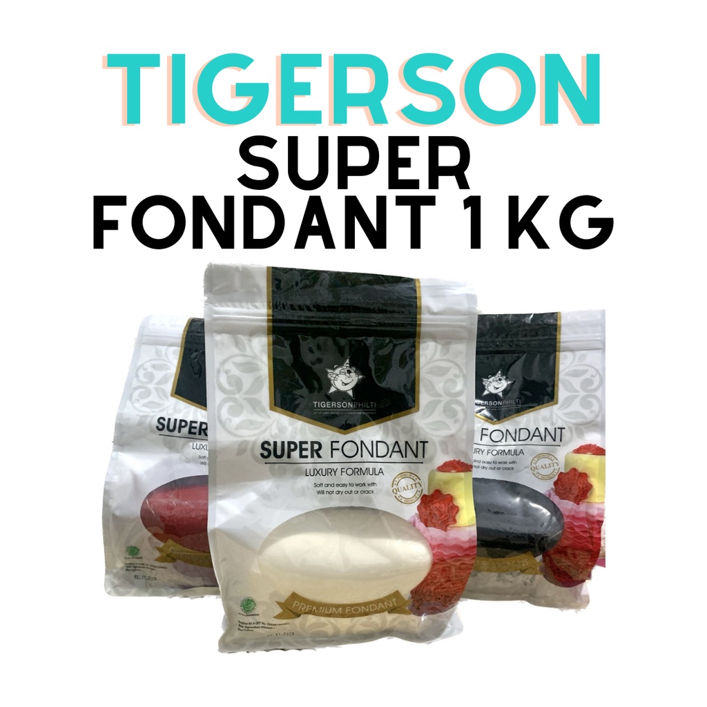 Jual FONDANT PELAPIS KUE ANEKA WARNA TIGERSON PHILTI SUPER FONDANT 1 KG ...