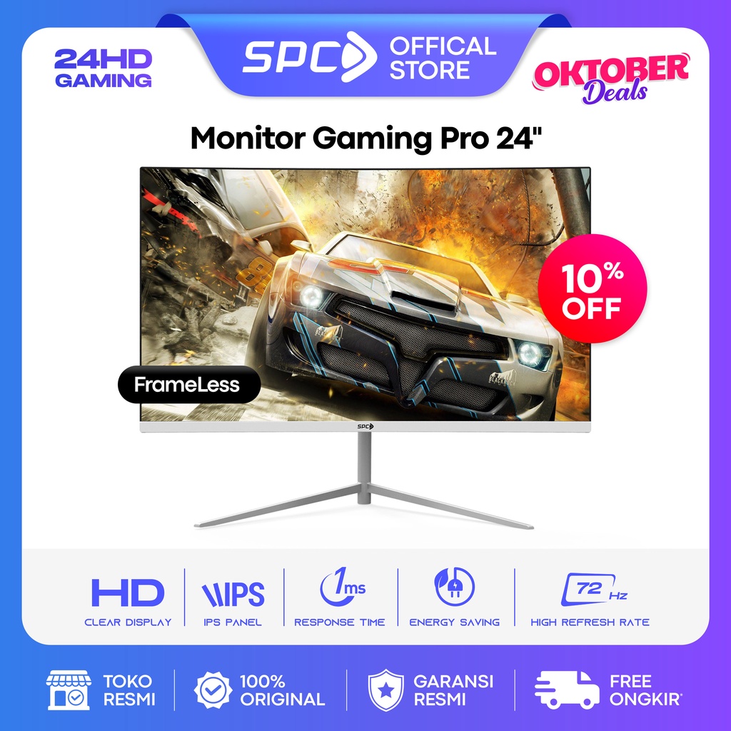 Jual Monitor SPC Gaming LED Full HD 24 inch | Shopee Indonesia