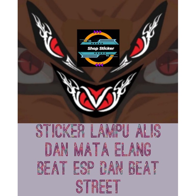 Jual Stiker sticker lampu alis dan mata elang beat street dan beat esp ...