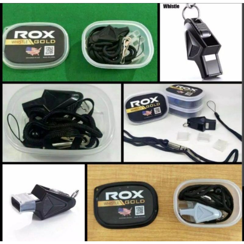 Jual Peluit Rox Gold Original Hitam/ Peluit Wasit Profesional Safety ...