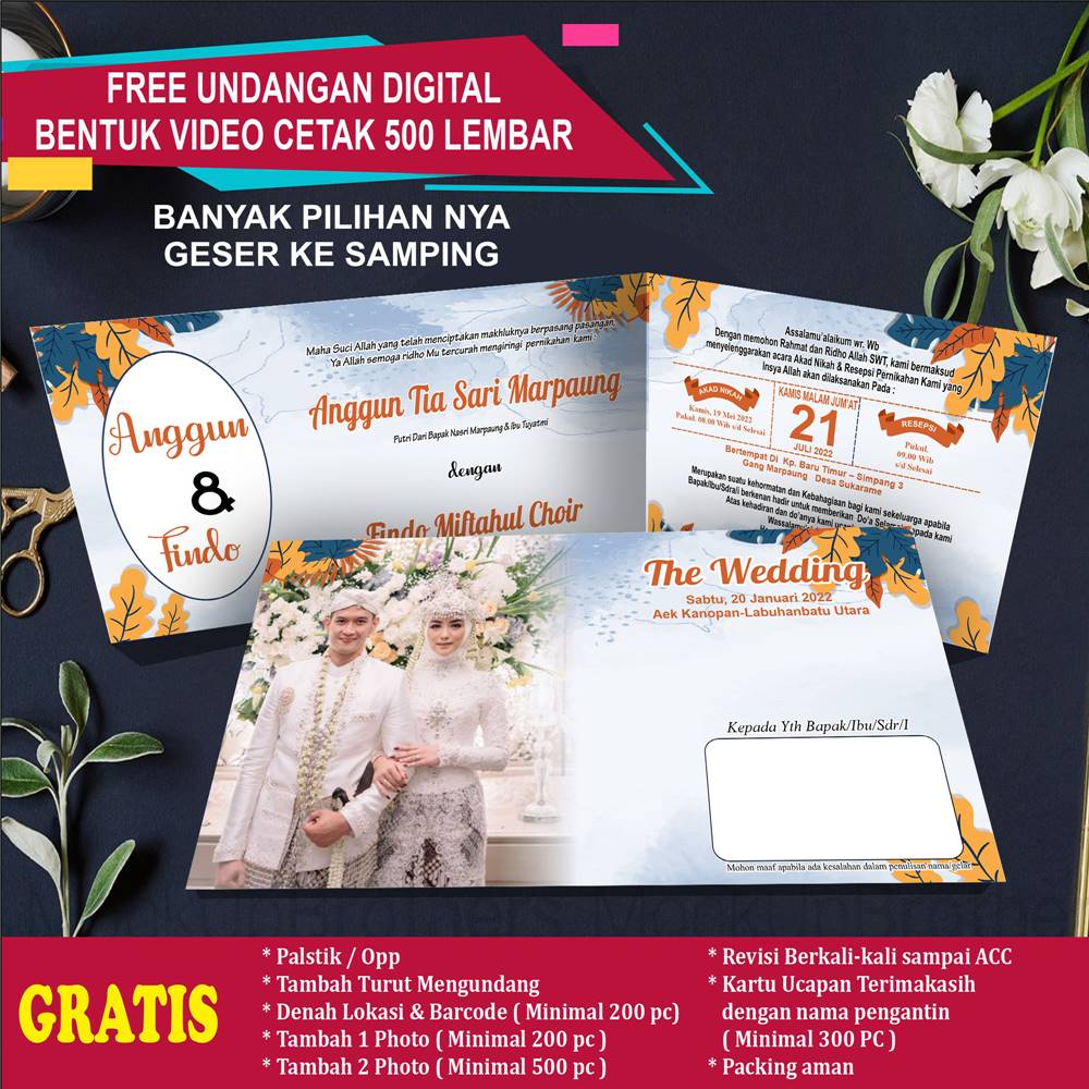 Jual Undangan Pernikahan Nikah Murah Unik Undangan Rustik | Shopee ...