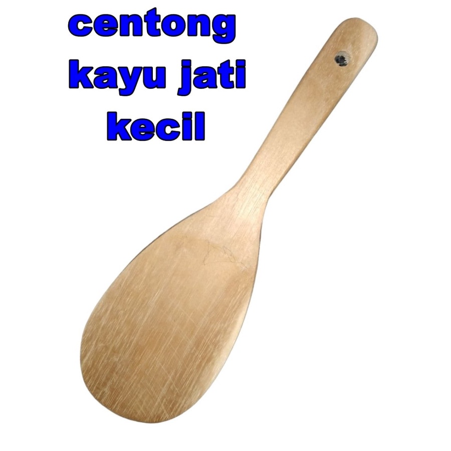 Jual Centong Nasi / Entong Nasi Kayu Jati Ukuran 22cm x 7cm - Kecil ...
