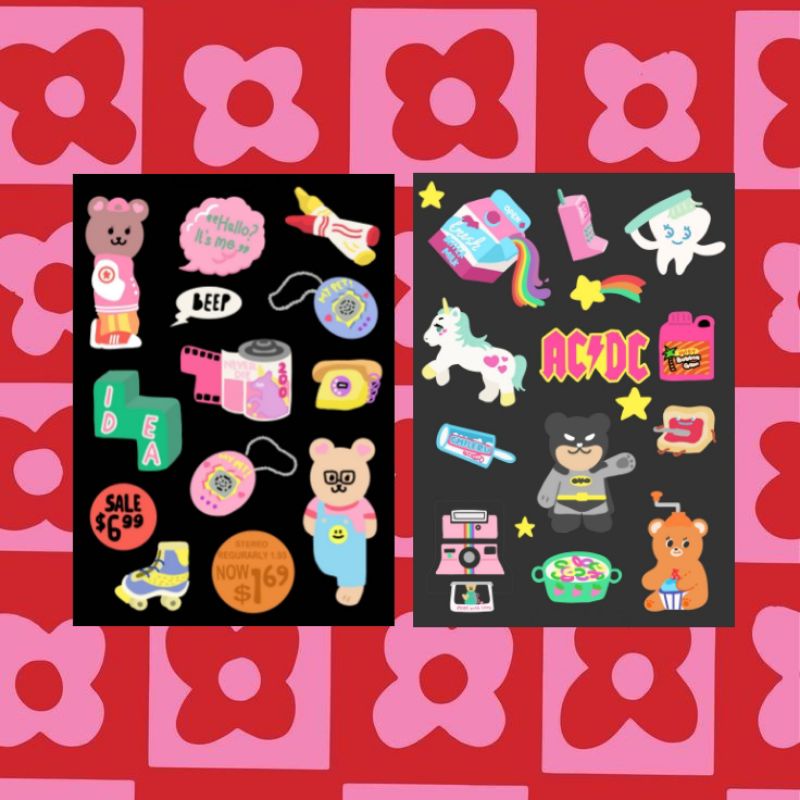 Jual sticker tamago and kitch (sticker y2k, sticker kidcore, sticker ...