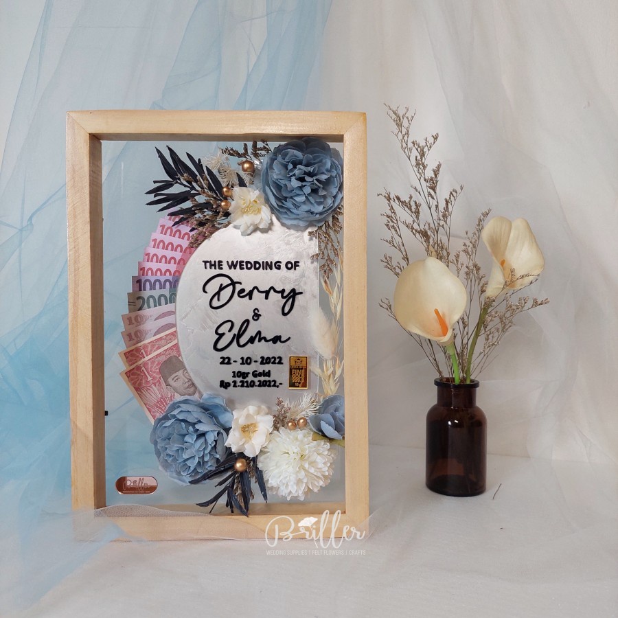 Jual Mahar Frame | Bingkai Mahar Pernihakan Logam Mulia dan Uang ...
