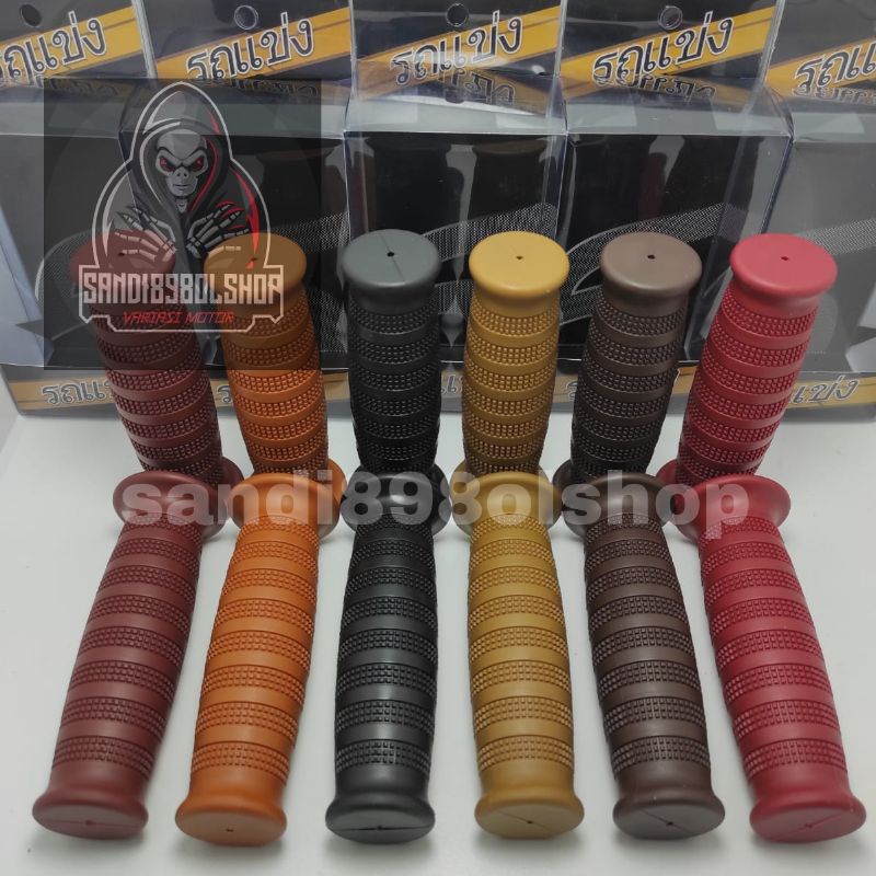 Jual Handgrip Custom Motif Ulir Hanfat Retro Classic Universal CB ...