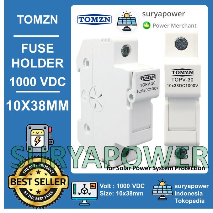Jual Fuse Holder Dc Only 1000V 1P 10X38Mm - Tomzn - Suryapower | Shopee ...