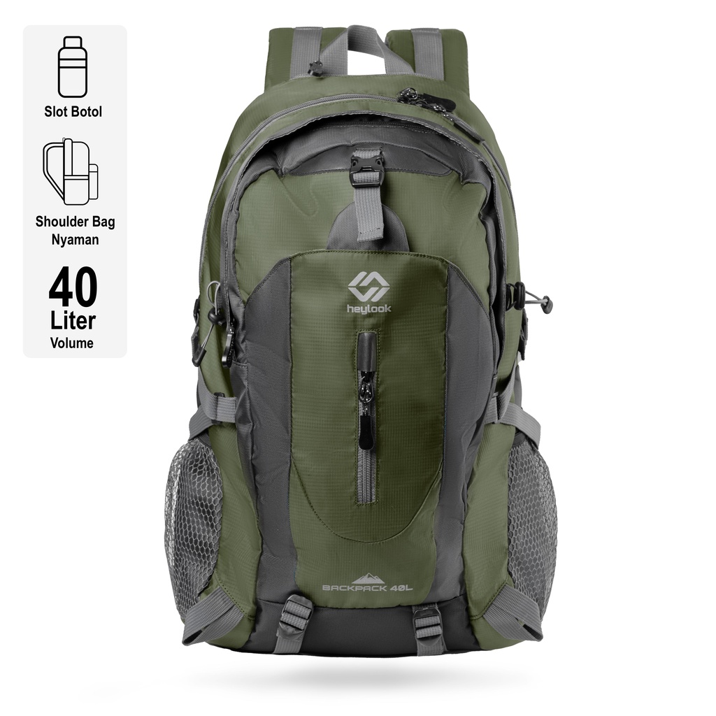 Jual HEYLOOK - Tas Ransel Gunung BORNEO Backpack Carrier Hiking Camping Outdoor 40L Tas ...