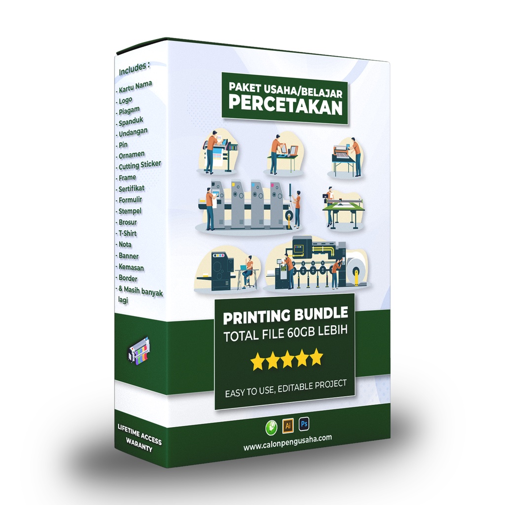 Jual Paket Usaha/Belajar Percetakan Total Bundle File 70GB+ Terlengkap | Shopee Indonesia