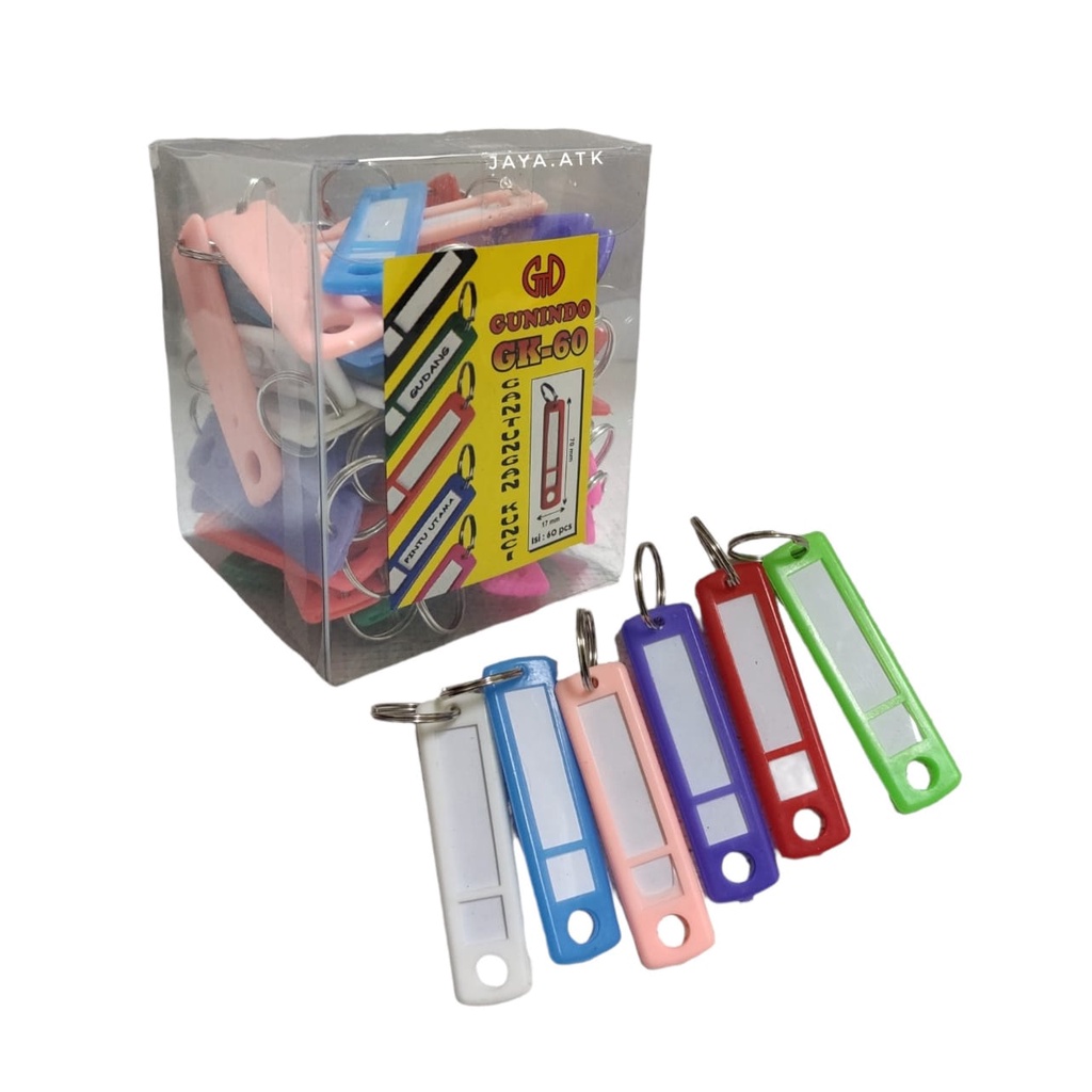 Jual GANTUNGAN KUNCI KEY RING ISI 60 PCS WARNA KEY LABEL NAMA LOKER ...