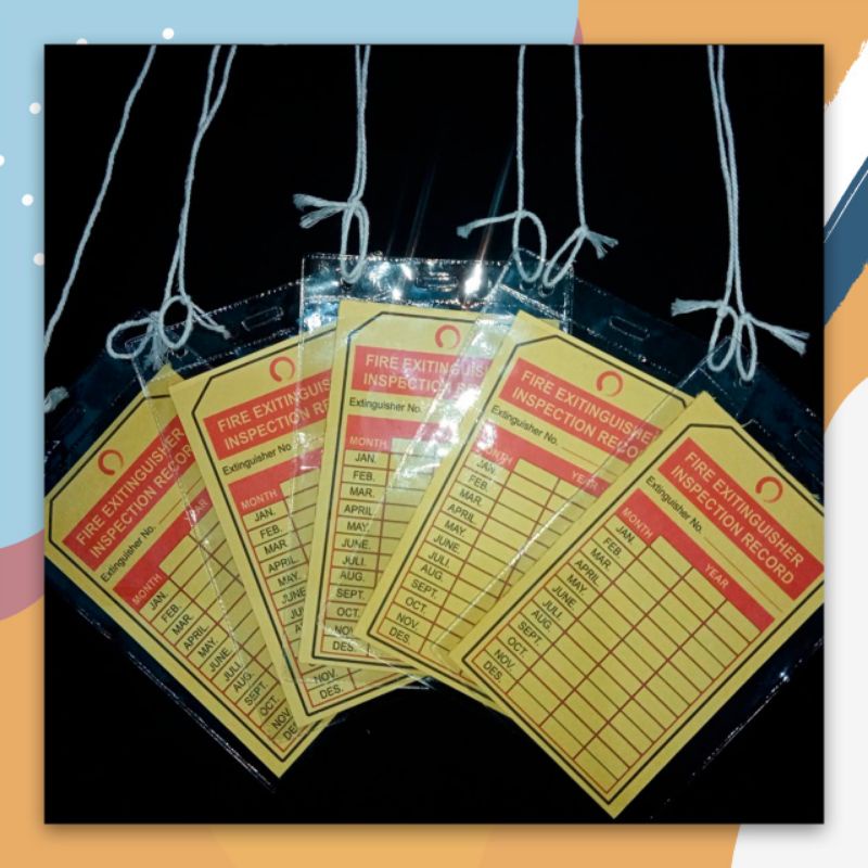 Jual kartu alat pemadam api/Kartu Apar/Label Apar/log apar/Maintance ...