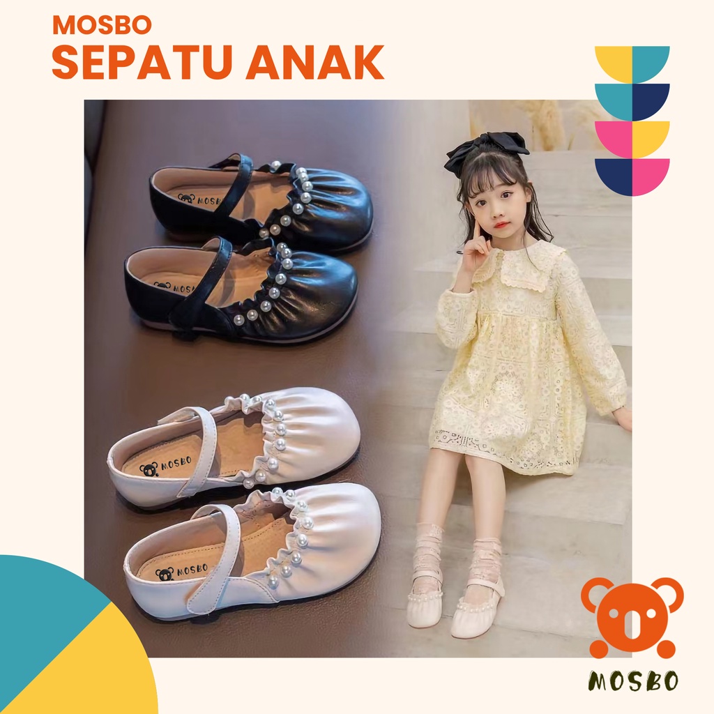 Jual MOSBO Sepatu Flat Gadis Datar Kulit Lembut Anti selip Semua ...