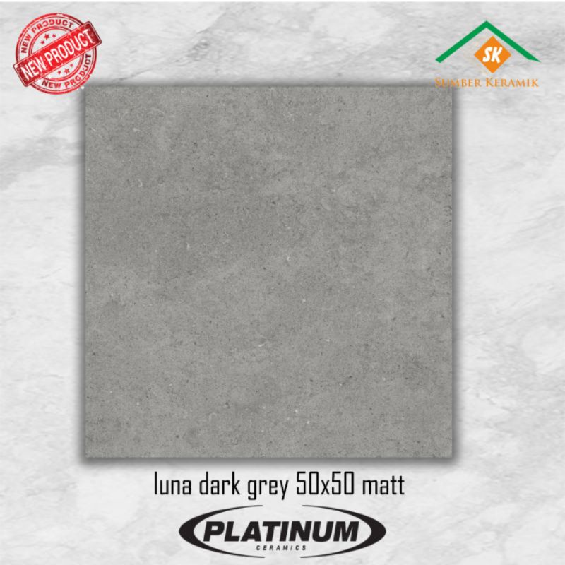Jual KERAMIK LANTAI 50X50 LUNA DARK GREY / PLATINUM / MATT | Shopee ...
