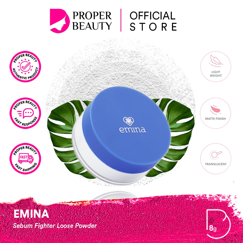 Jual EMINA Sebum Fighter Loose Powder Indonesia / Bedak Tabur 8g ...