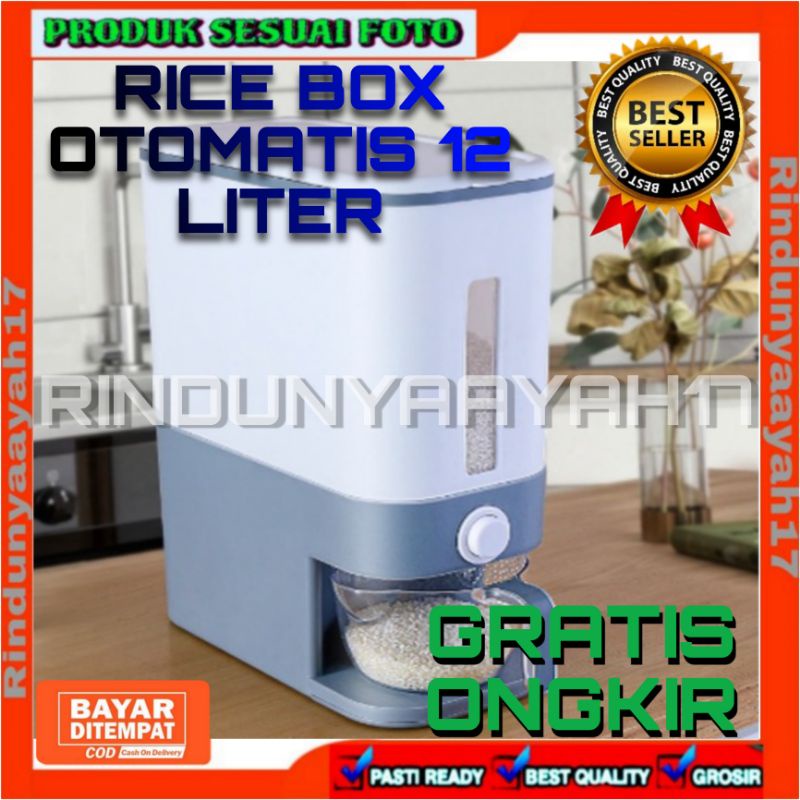 Jual [RA]BOX BERAS 12 LITER OTOMATIS DISPENSER RICE BOX TERLARIS ...
