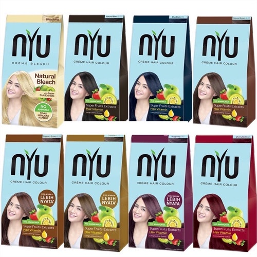 Jual NYU CREME HAIR COLOUR Pewarna Rambut/ Cat Rambut Natural 30 ml ...