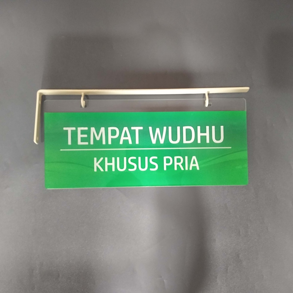 Jual Akrilik Papan Nama Ruang Wudlu Pria dan Wanita - Akrilik Gantung ...