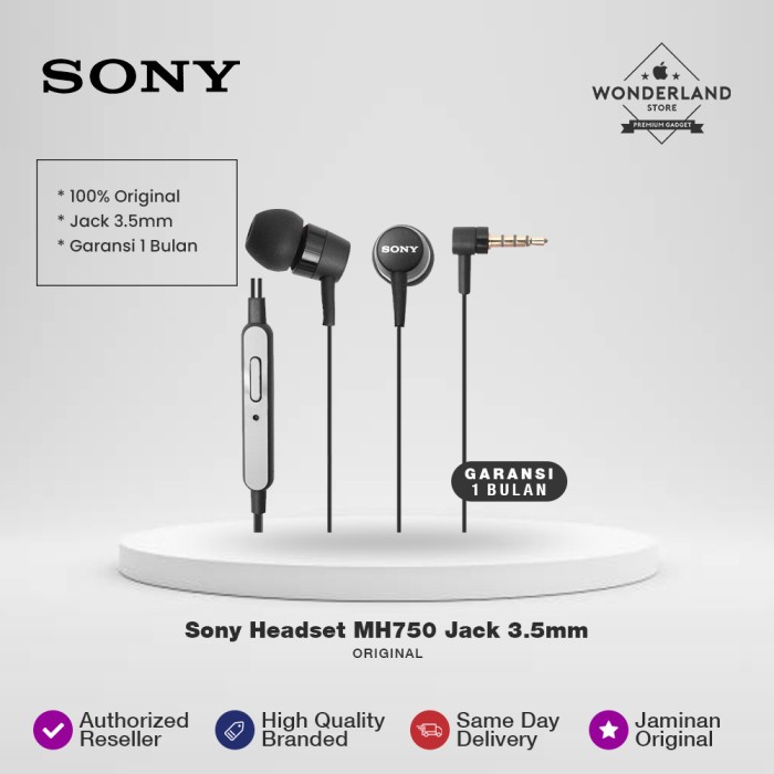 Jual Sony Headset/HF/Handsfree MH750 Original 100% Stereo Jack 3.5mm | Shopee Indonesia