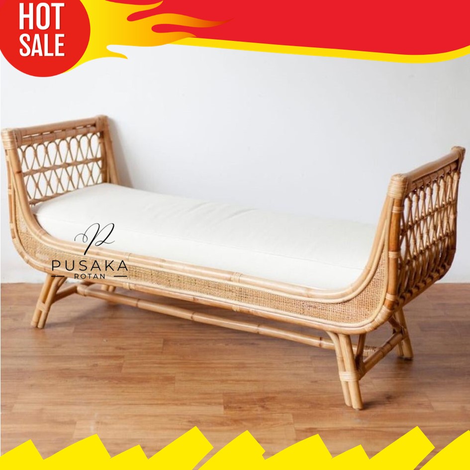 Jual Bench Sofa Kursi Rotan Duduk Ruang Tamu Rotan Alami Sisa Export ...