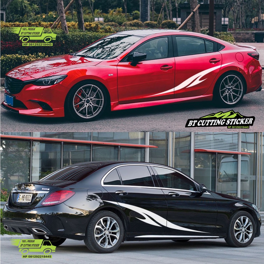 Jual stiker Mobil Balap Olahraga Stiker Auto Vinyl Sisi Rok Stiker Lucu ...