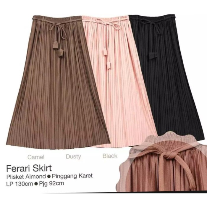 Jual ROK PLISKET PREMIUM TALI PANJANG BAWAHAN PLISKET PREMIUM TALI LONCENG | Shopee Indonesia