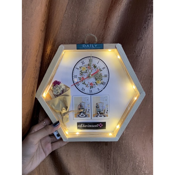 Jual (CUSTOM) SPESIAL PROMO Hexa Jam/hexa stik/hexagonal frame/frame ...