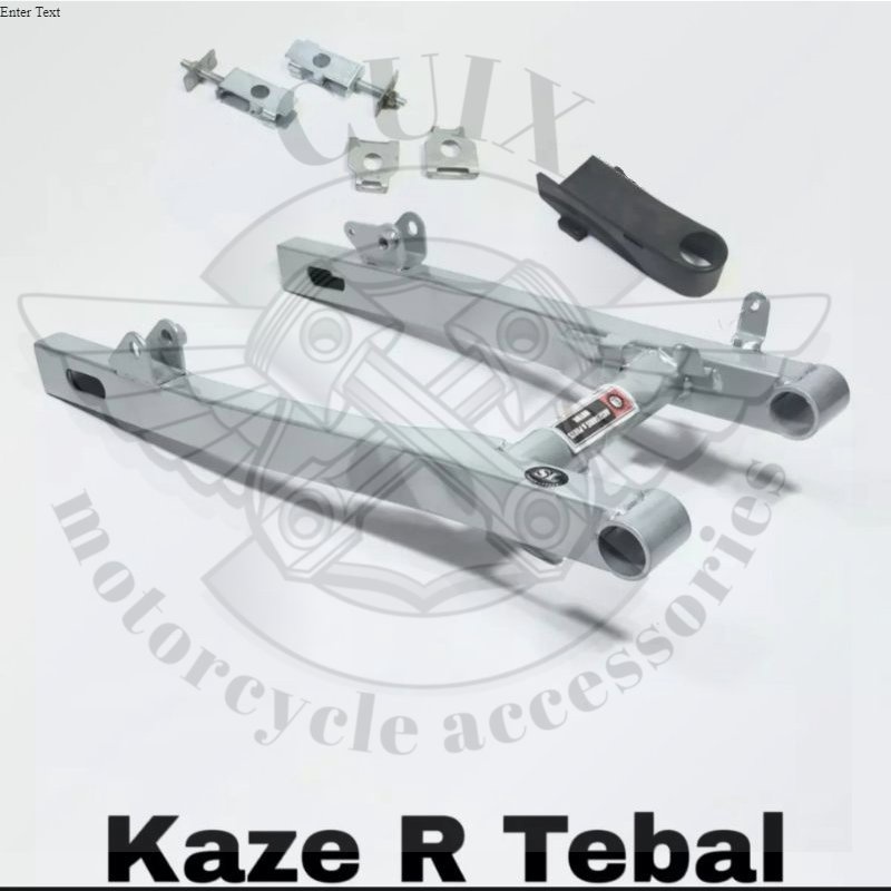 Jual SWING ARM KAZE R SILVER STANDARD + KARET + SETELAN RANTAI TEBAL ...
