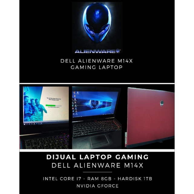 Jual Laptop Gaming Dell Alienware m14x | Shopee Indonesia