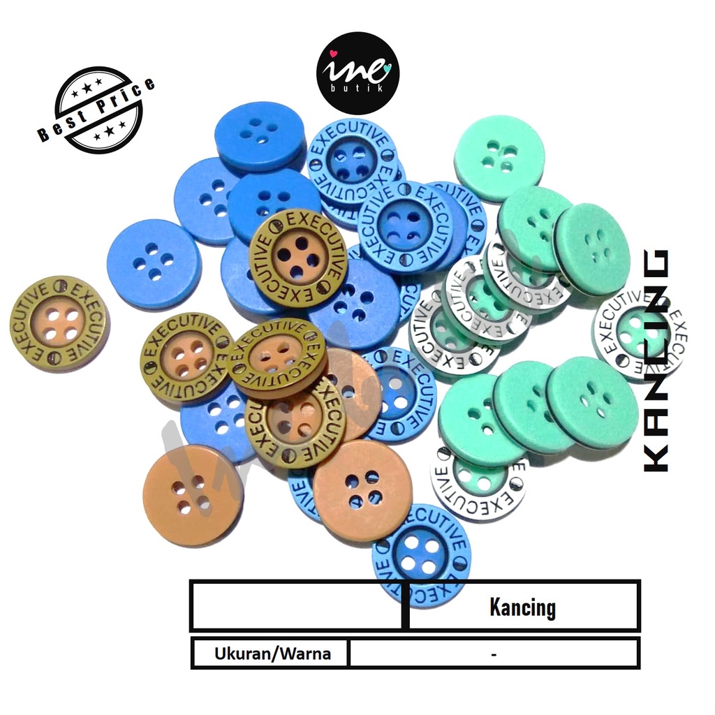 Jual KANCING KEMEJA | KANCING GRAVIR EXECUTIVE | KANCING KEMEJA UKURAN ...