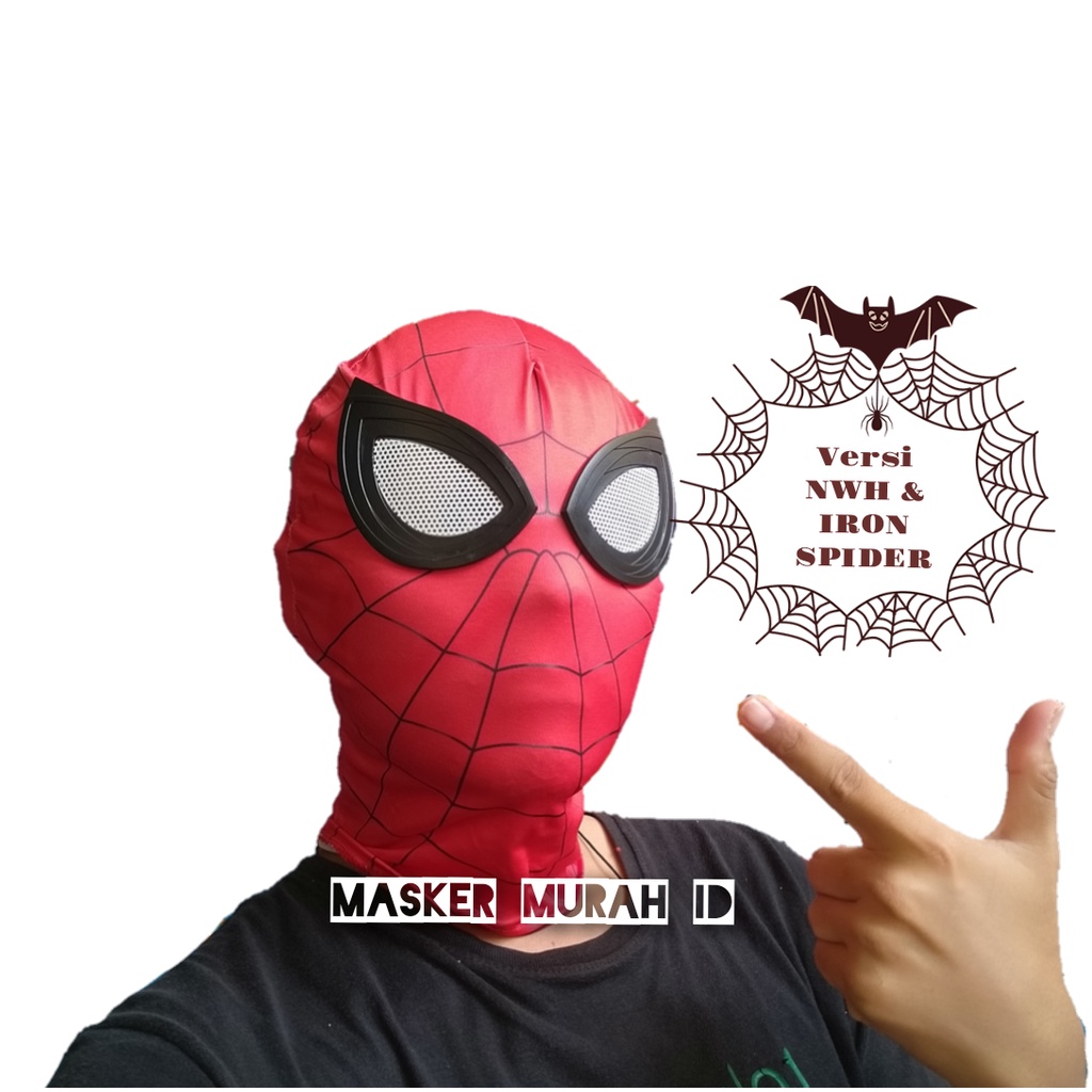 Jual Topeng spiderman no way home | miles morales | iron spider ...