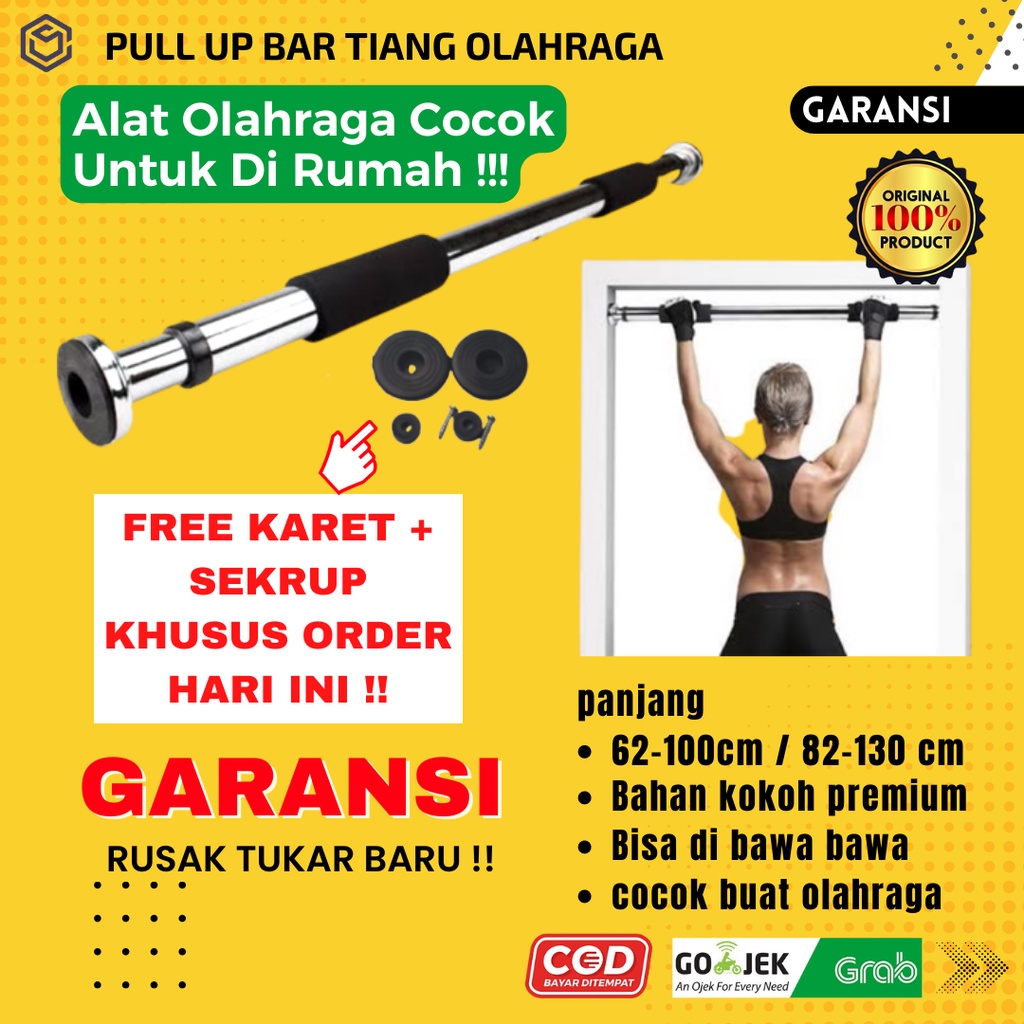 Jual Alat Pull Up Di Rumah Pul Up Bar Dinding Pintu Tiang Besi PullUp ...