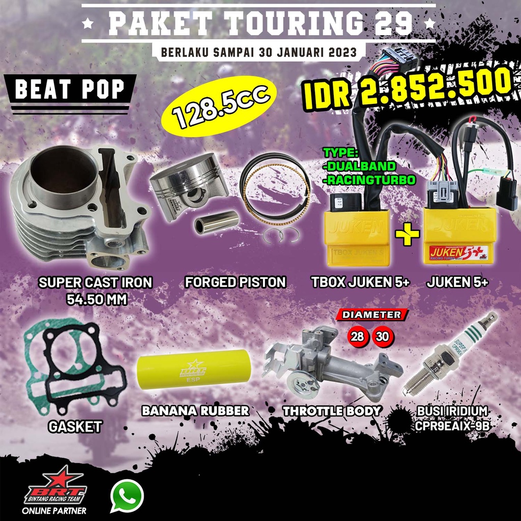 Jual PAKET TORUIING 29 BEAT POP ESP BRT - BLOK PISTON + ECU JUKEN ...