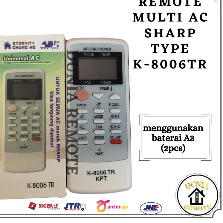 Jual GRATIS ONGKIR Remot / REMOTE MULTI AC sharp Inverter Ion ...