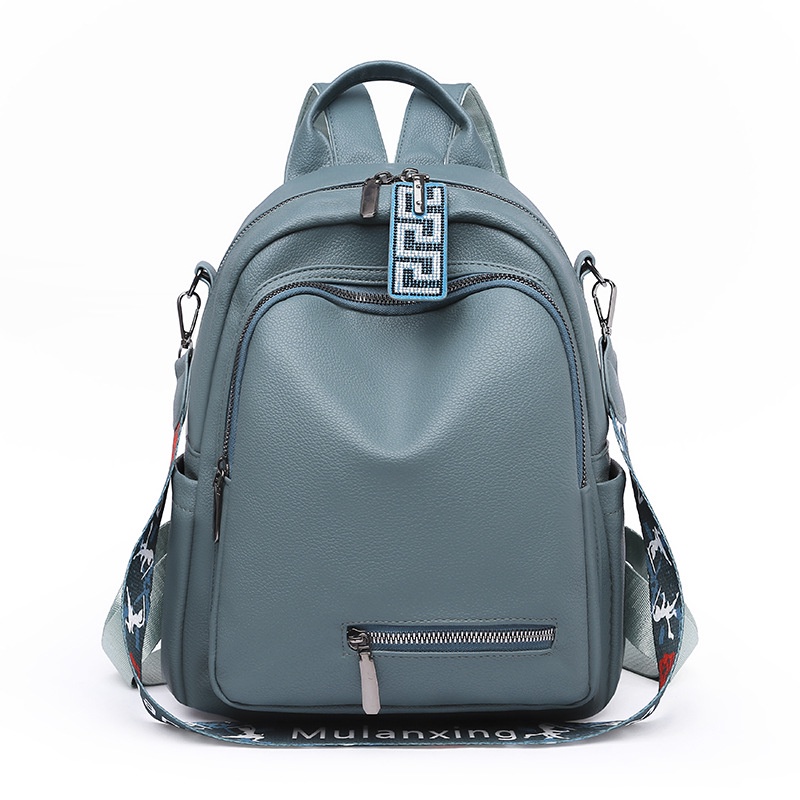 Jual TAS RANSEL WANITA KULIT BIRU SEFIDA BACKPACK CEWEK PREMIUM GENDONG ...