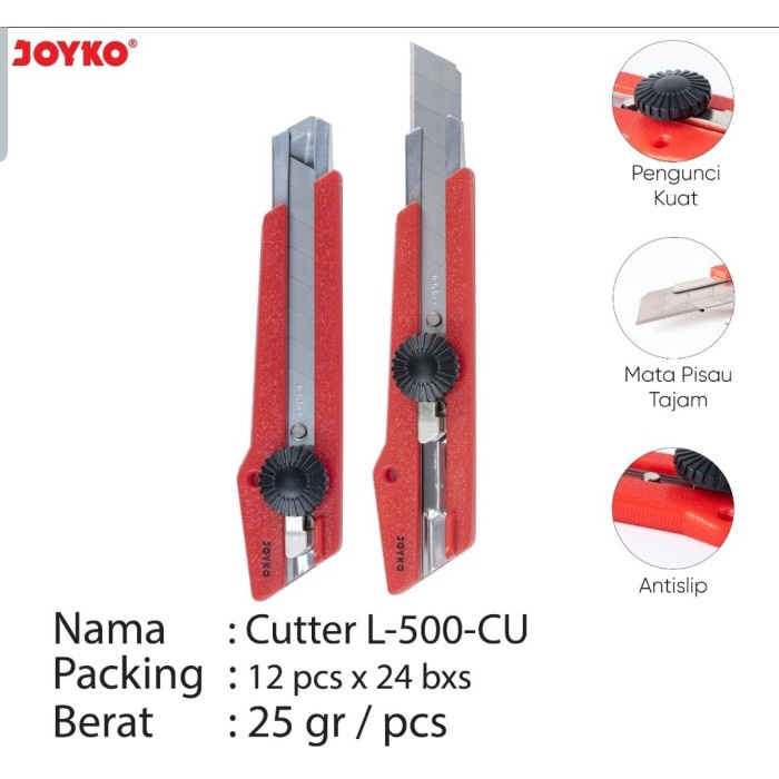 Jual Cutter Joyko L-500-CU (pcs) | Shopee Indonesia
