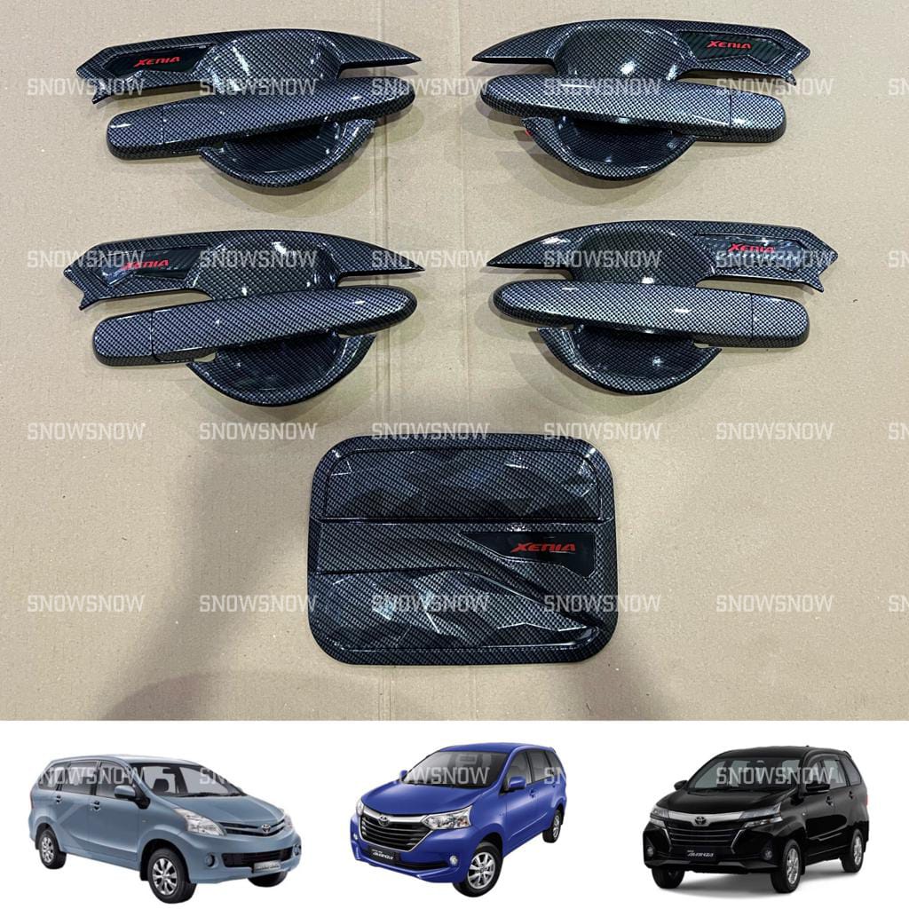 Jual Paket Outer Handle Tank Cover Avanza Xenia Veloz 2012 2015 2019 2021 Carbon | Shopee Indonesia
