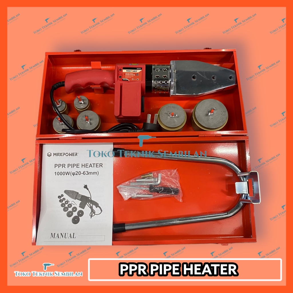 Jual Mesin Las Pipa PPR/Pemanas Pipa/PPR Pipe Heater 20-63MM Maxpower ...