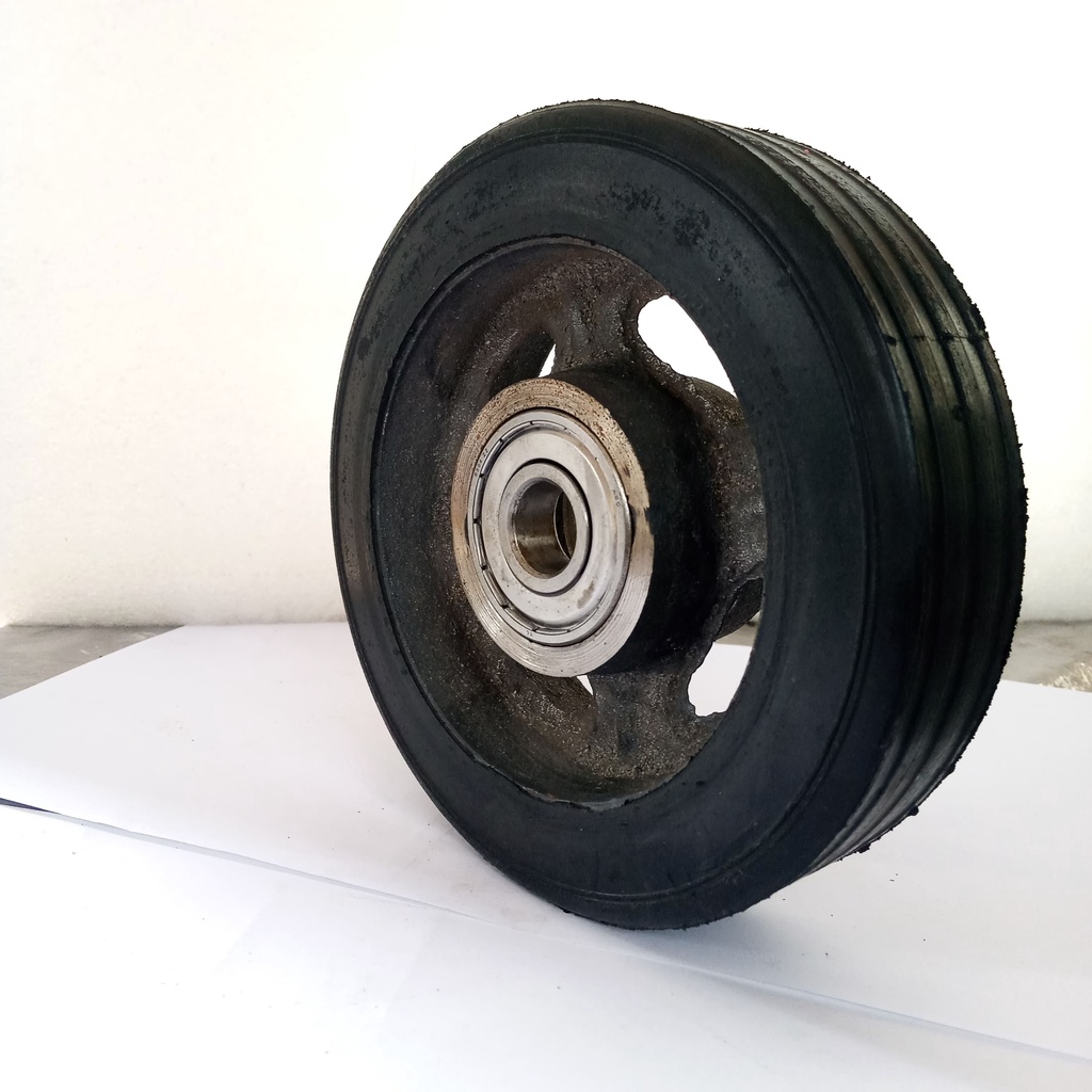 Jual roda gledekan karet mati roda troli 7 inch | Shopee Indonesia