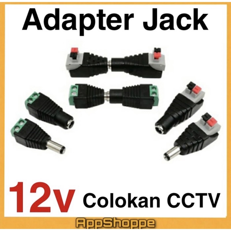 Jual CCTV security camera Colokan Adapter Jack DC Power 12v male and ...