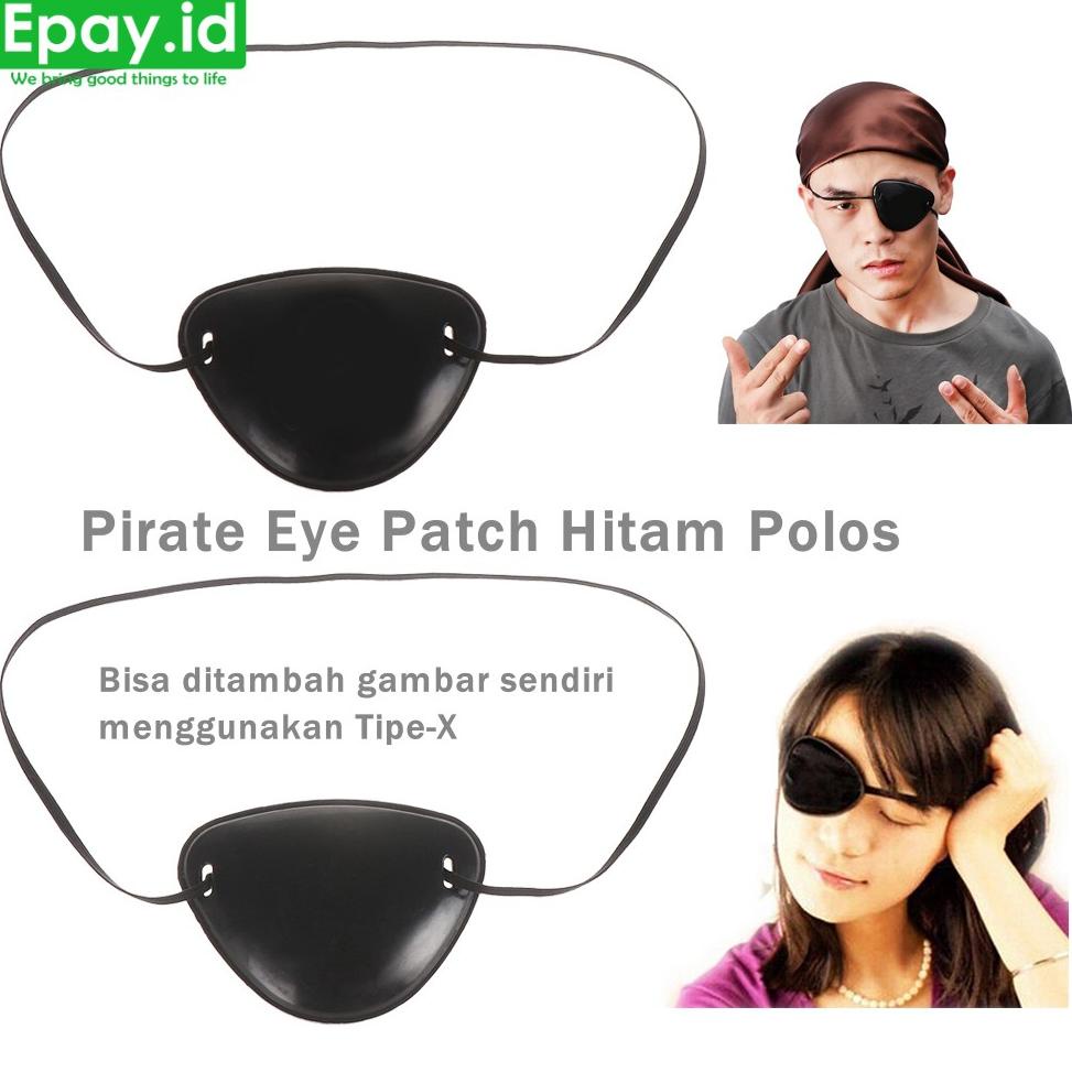 Jual Penutup Mata Sebelah Pirate Eyepatch Bajak Laut Black Eye Patch ...