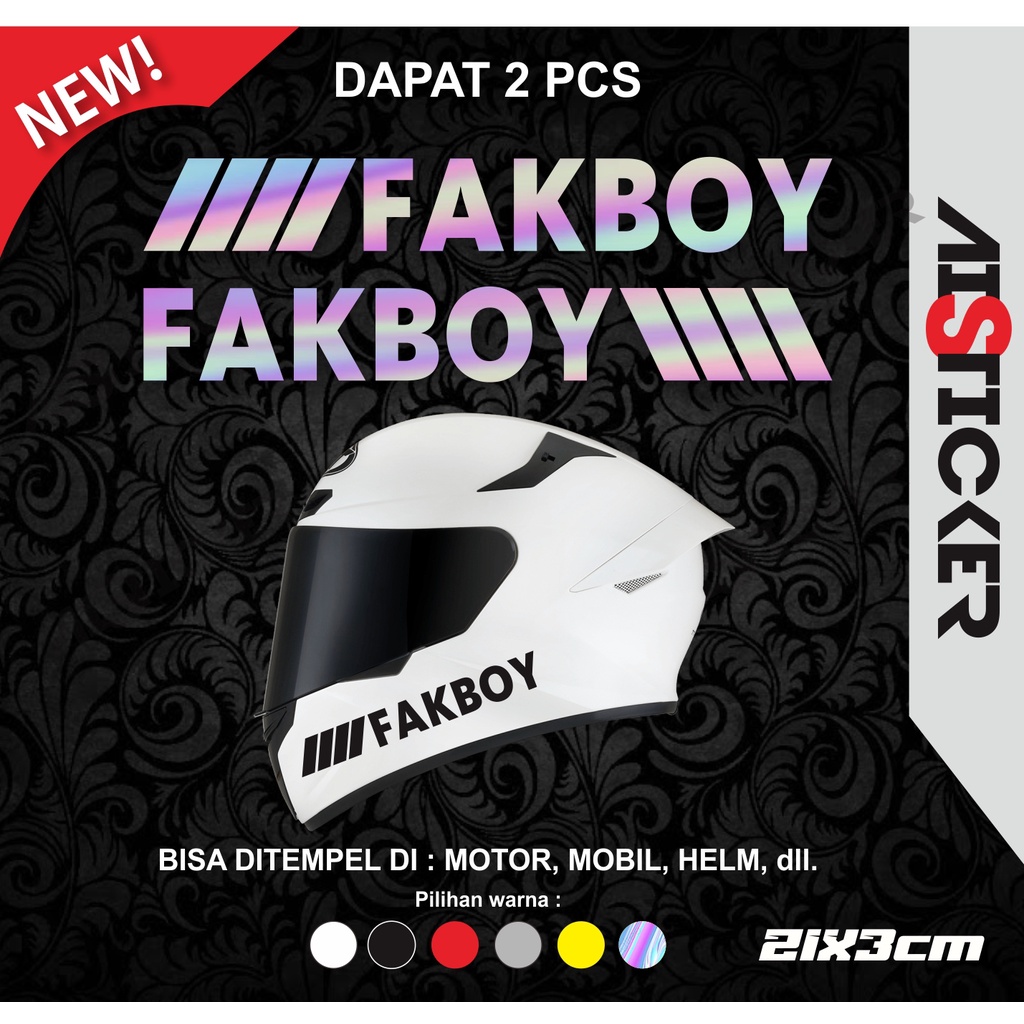 Jual STIKER HELM FAKBOY FAKGIRL CUTTING EXCLUSIVE BY ADENPAMEL | Shopee ...