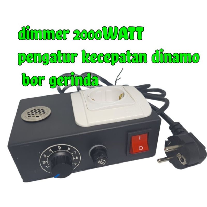 Jual AEBDG DIMMER 2000 WATT + FUSE SIKRING AC peredup lampu pengatur ...