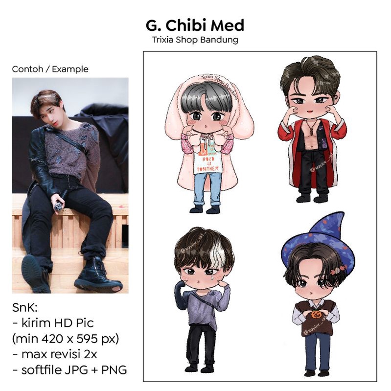 Jual Ilustrasi Minimalis / Semi Realis KPOP/ Ulang Tahun/ Wisuda ...