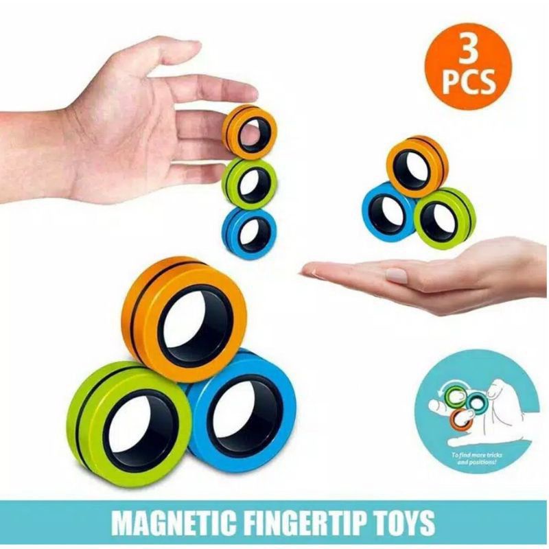 Jual MAGNETIC RING STRESS RELIEF SPINNER RING MAGNET ANTI STRESS SET ...