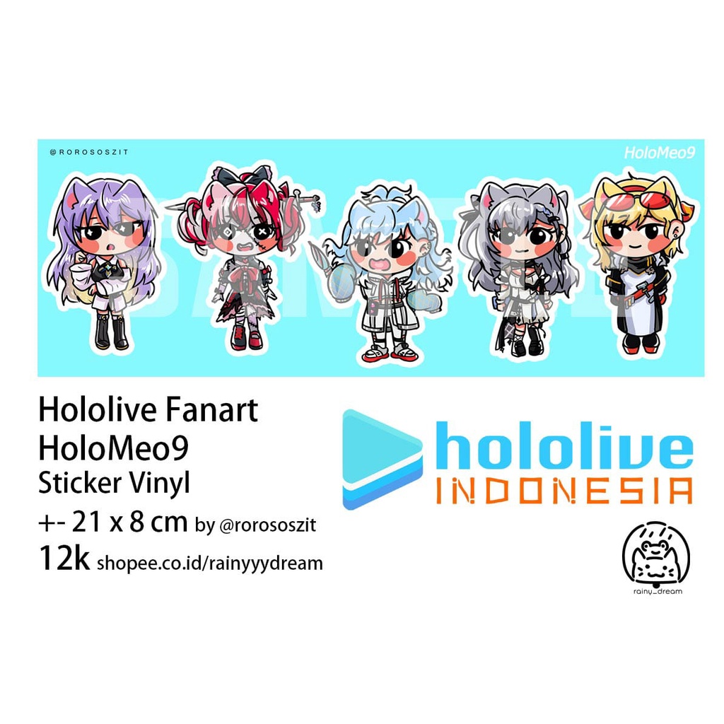Jual Sticker Hololive Kobo Kanaeru, Kureiji Ollie, Vestia Zeta, Moona ...