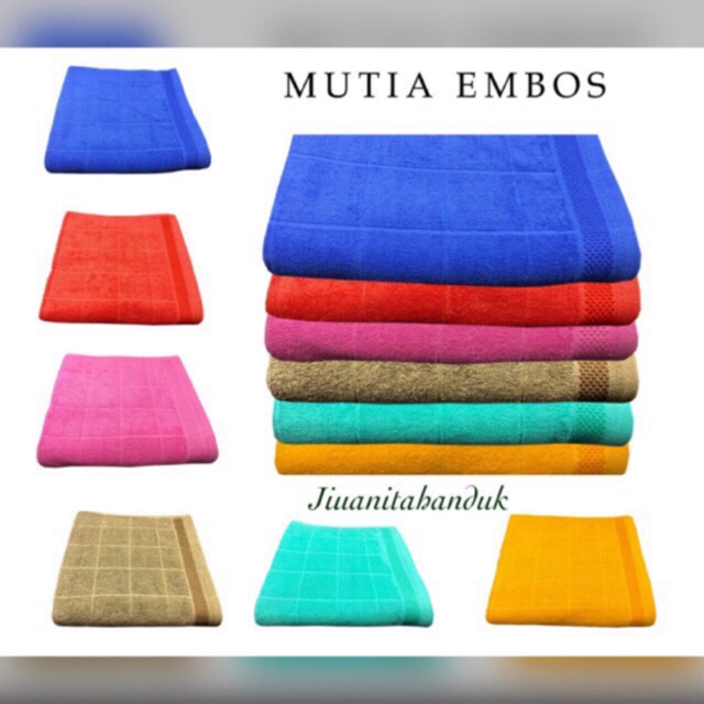 Jual JH Handuk Mutia Emboss Kotak JUMBO Uk 70 x 140 (Paling Murah ...