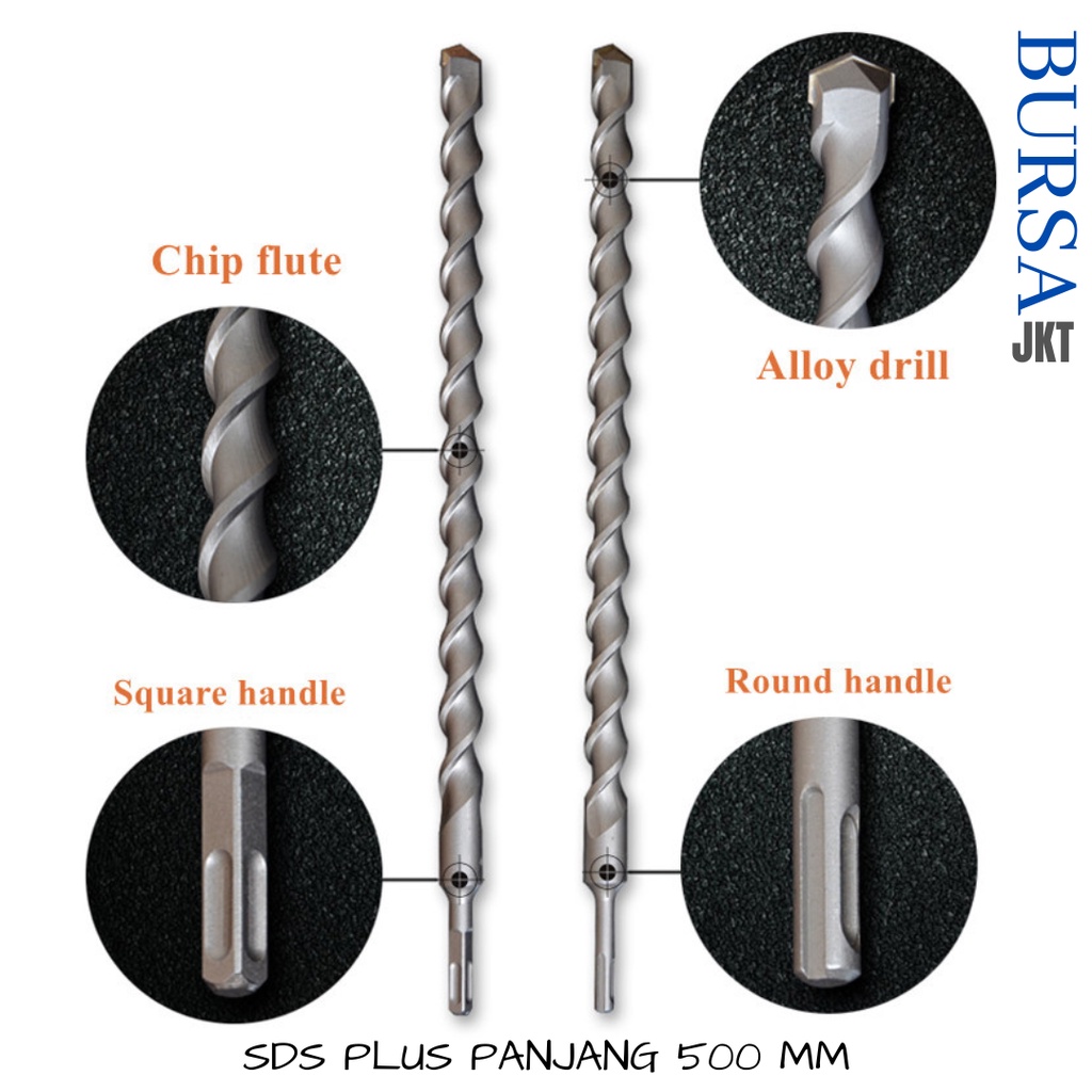 Jual MATA BOR SDS PLUS BOBOK BETON SDS 6 8 10 12 14 16 18 20 22 25 MM ...